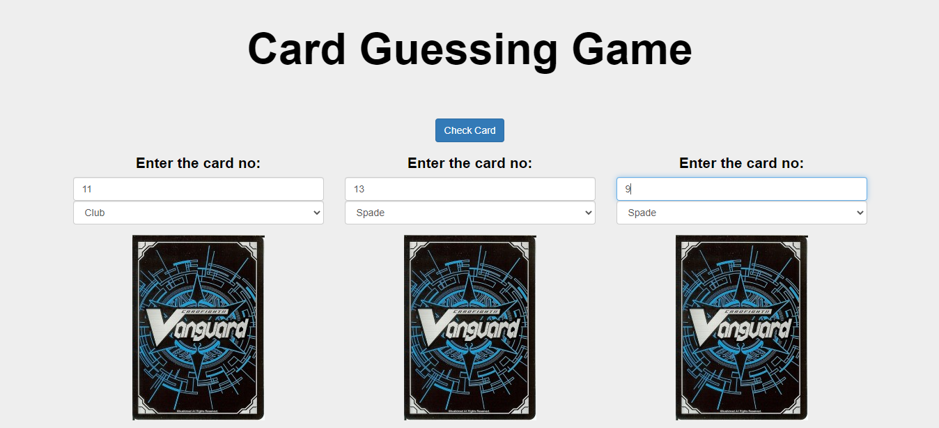 Card Guessing Game in JavaScript with Source Code | SourceCodester